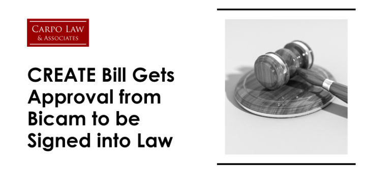 CREATE Bill Now Finally Ready to be Signed into Law